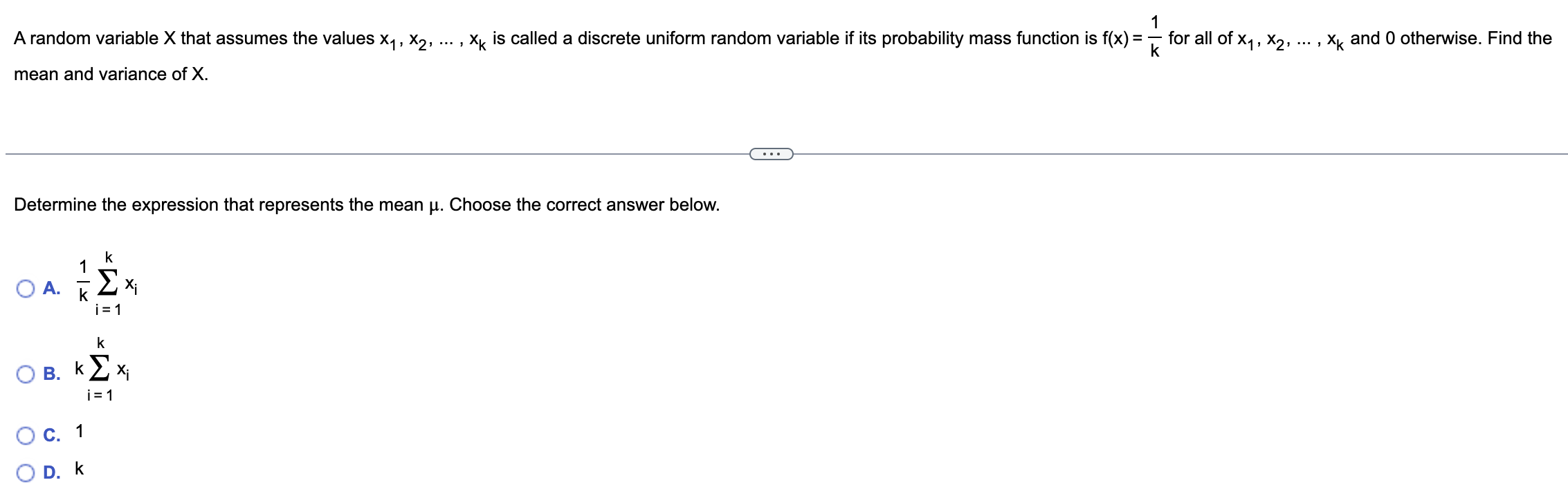 Solved A Random Variable X That Assumes The Values 