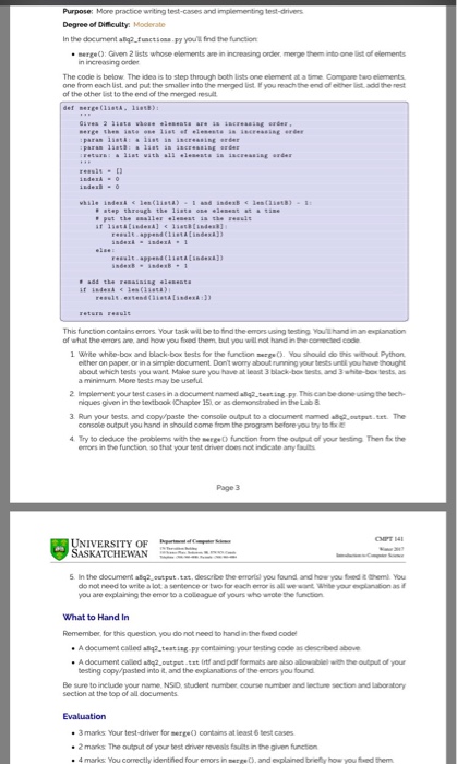 More practice writing test-cases and implementing | Chegg.com
