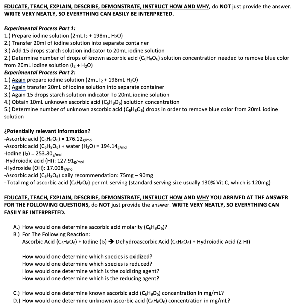 Solved EDUCATE, TEACH, EXPLAIN, DESCRIBE, | Chegg.com