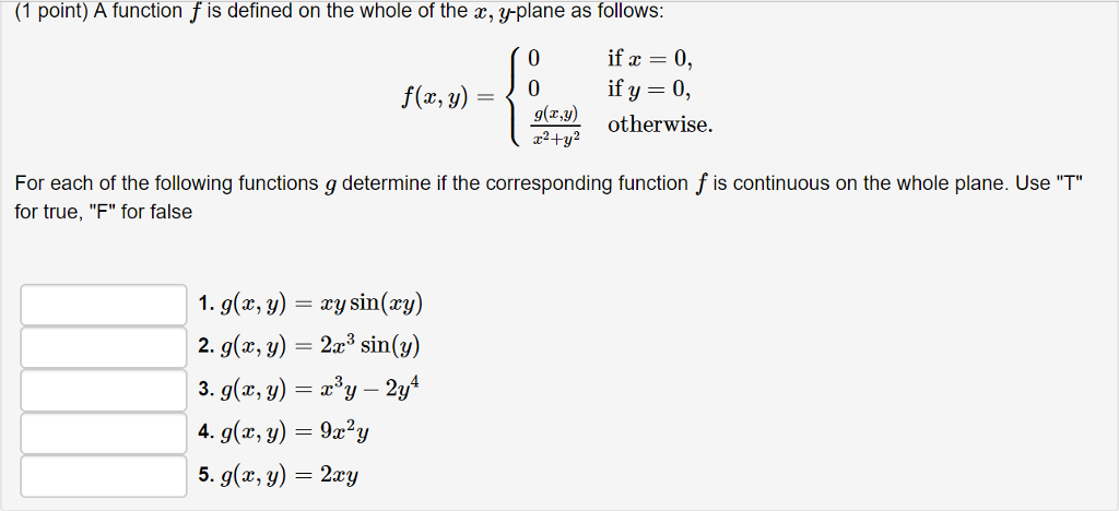 Solved A function ff is defined on the whole of the | Chegg.com