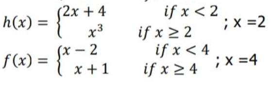 Solved Determine if each of the following is continuous at | Chegg.com