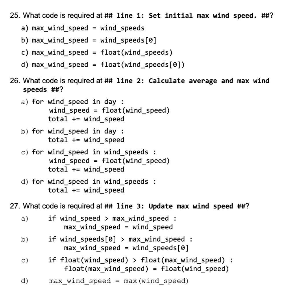 Solved The next three questions refer to the following | Chegg.com