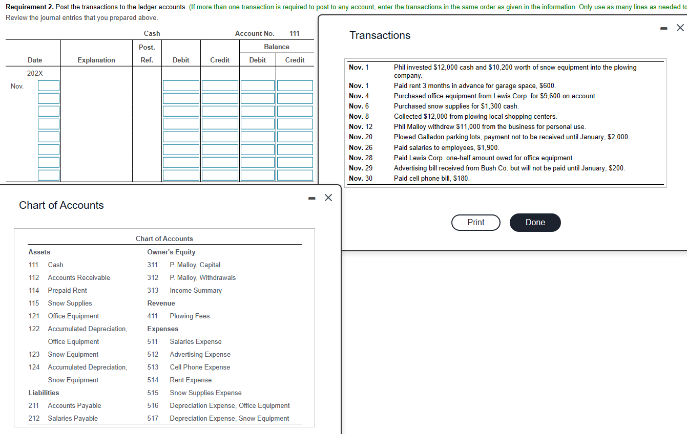 Solved Chart of Accounts | Chegg.com