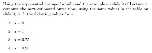 Solved Using the exponential average formula and the example | Chegg.com