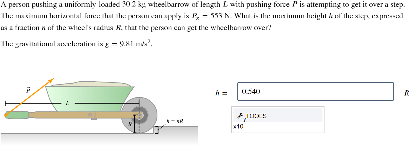 Solved A person pushing a uniformly-loaded 30.2 kg | Chegg.com