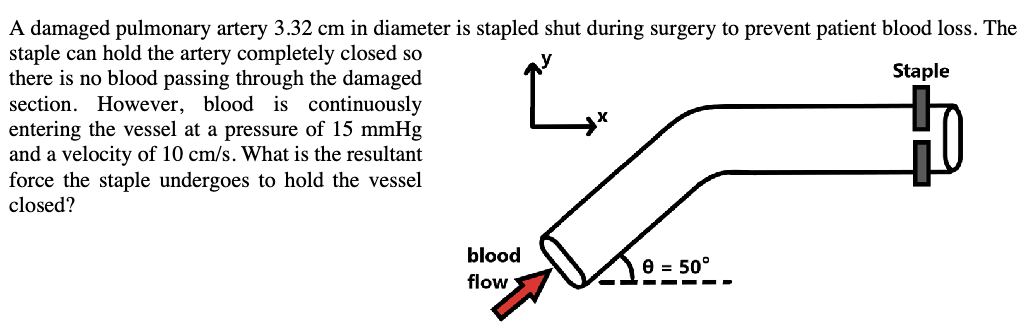 staple can hold the artery completely closed so there | Chegg.com