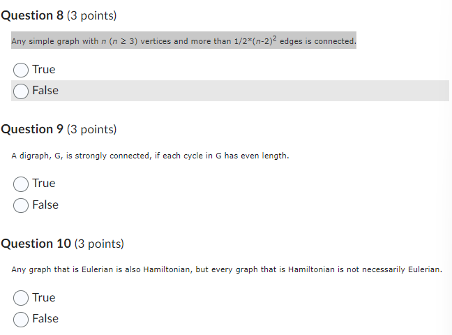 Solved Any simple graph with n(n≥3) vertices and more than | Chegg.com