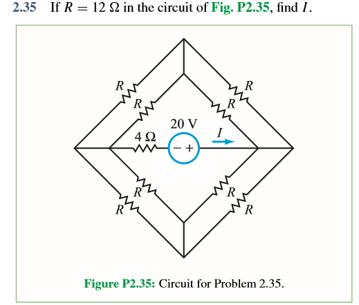 Solved 2.35 If R= 12 s2 in the circuit of Fig. P2.35, find | Chegg.com