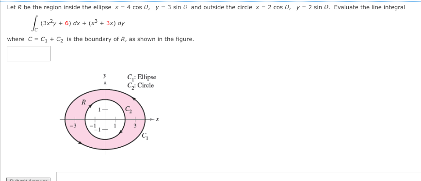 Solved Let R be the region inside the ellipse | Chegg.com