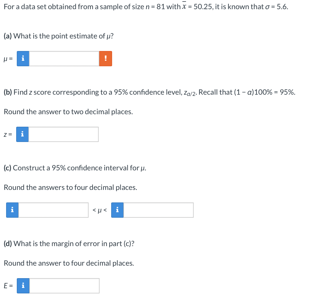Solved For a data set obtained from a sample of size n = 81 | Chegg.com