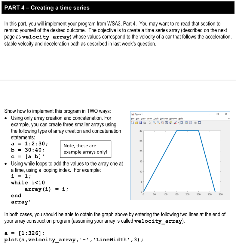 Solved Part 4 Creating A Time Series In This Part You
