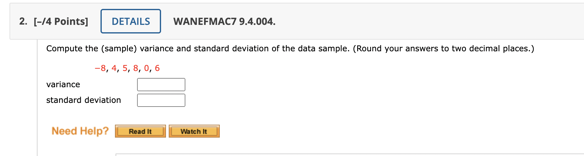 Solved Compute the (sample) variance and standard deviation | Chegg.com