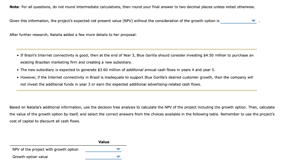 Solved 6. Valuing the growth option with the Black-Scholes | Chegg.com