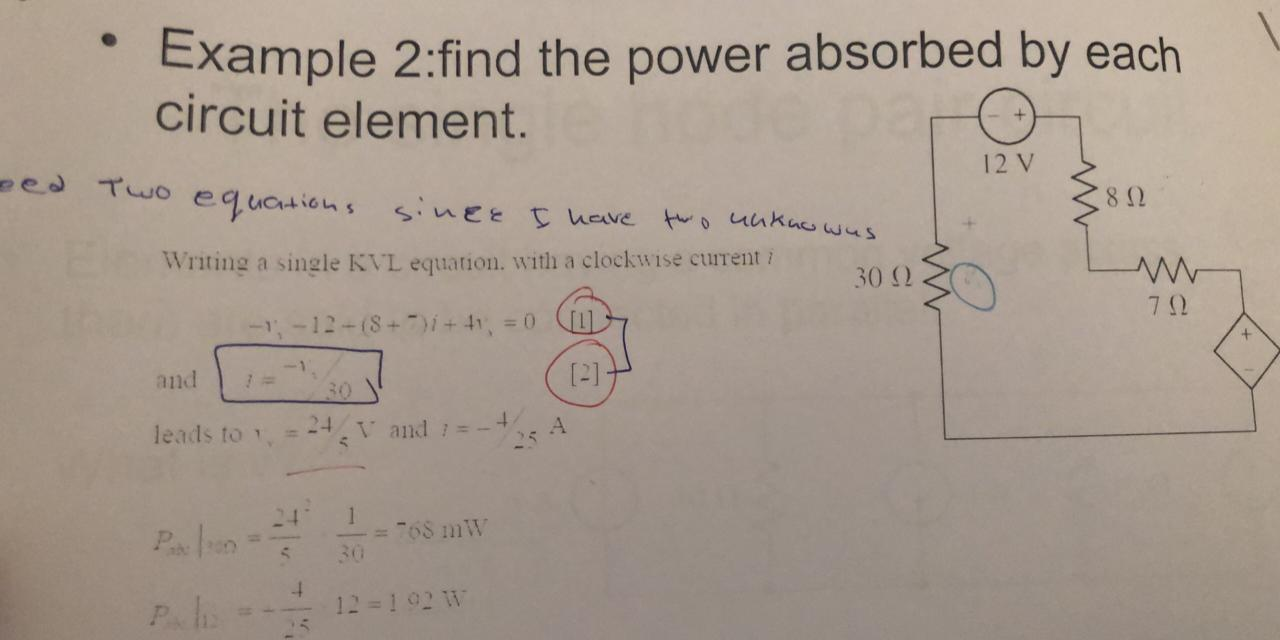 Solved Example 2:find the power absorbed by each circuit | Chegg.com