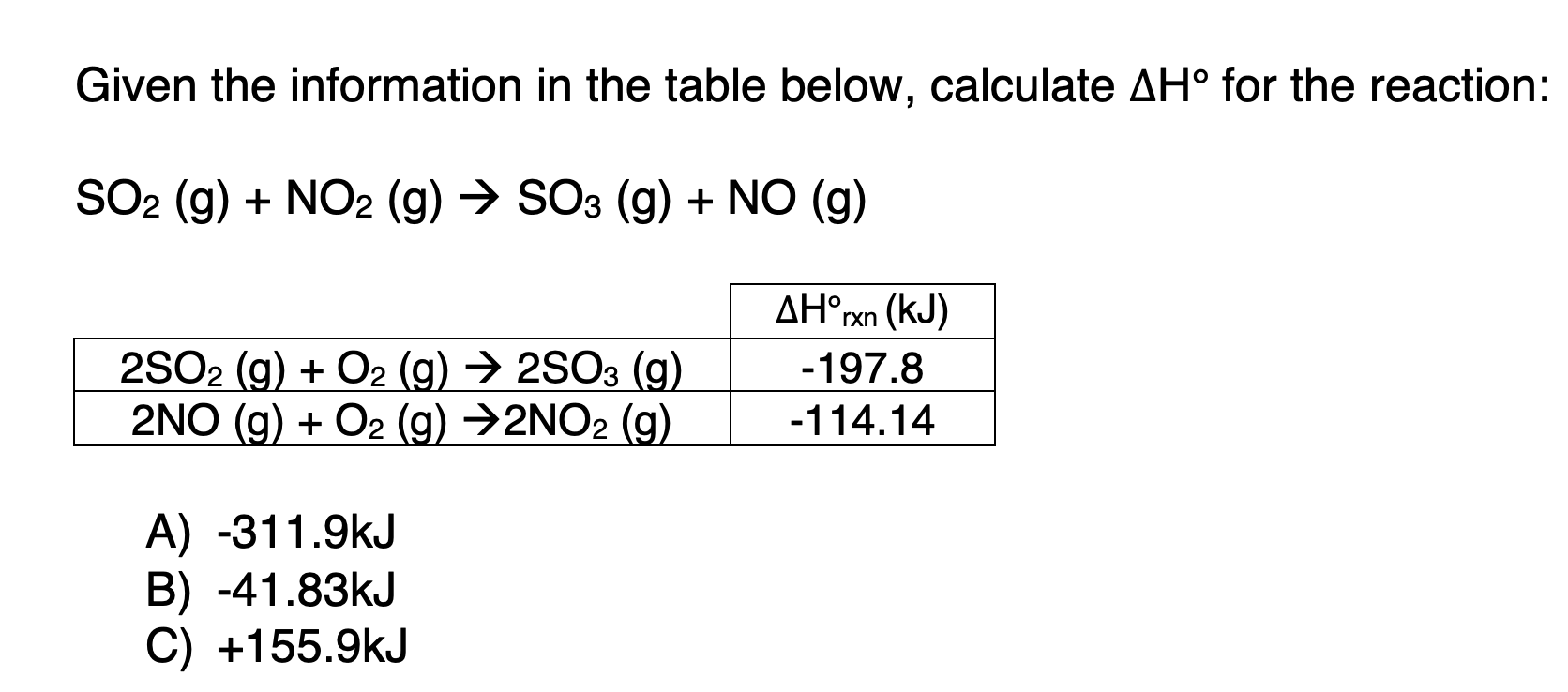 Solved Given The Information In The Table Below Calculate 