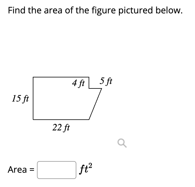 Solved Find the area of the figure pictured below. | Chegg.com