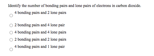 Solved Identify the number of bonding pairs and lone pairs | Chegg.com