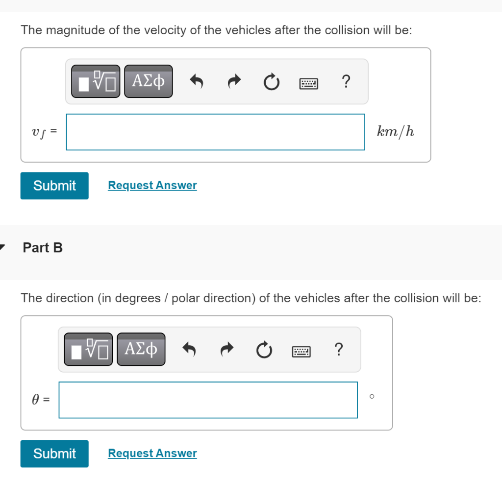 Solved Two Vehicles A Car And A Truck Are Involved In A Chegg