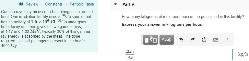 Solved Review Constants | Periodic Table Part A Gamma rays | Chegg.com