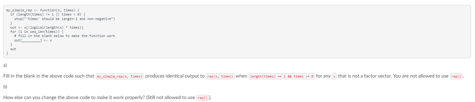 Solved How else can you change the above code to make it | Chegg.com