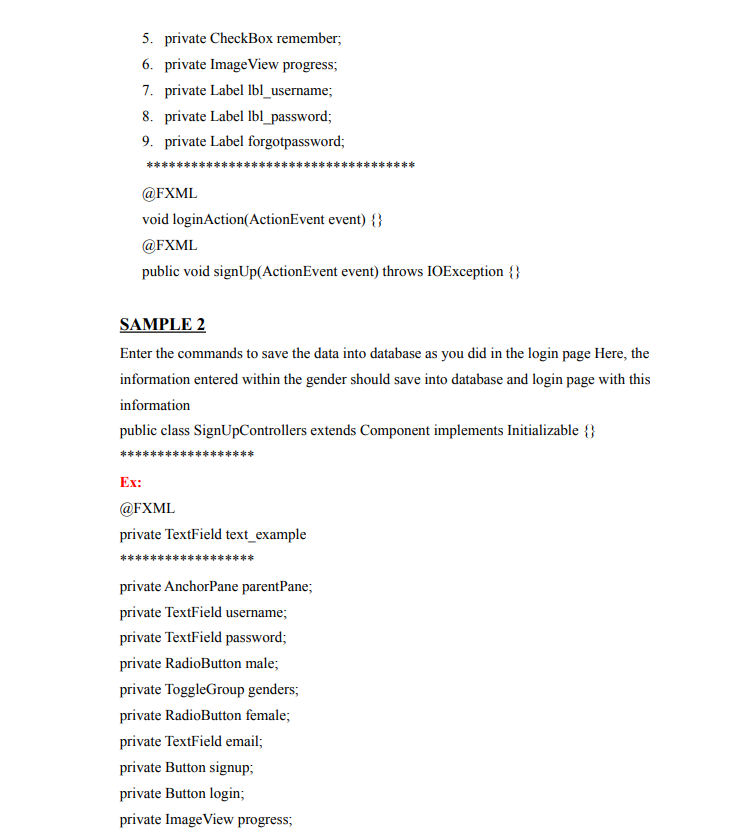 This is a JavaFX project which has user login, user | Chegg.com