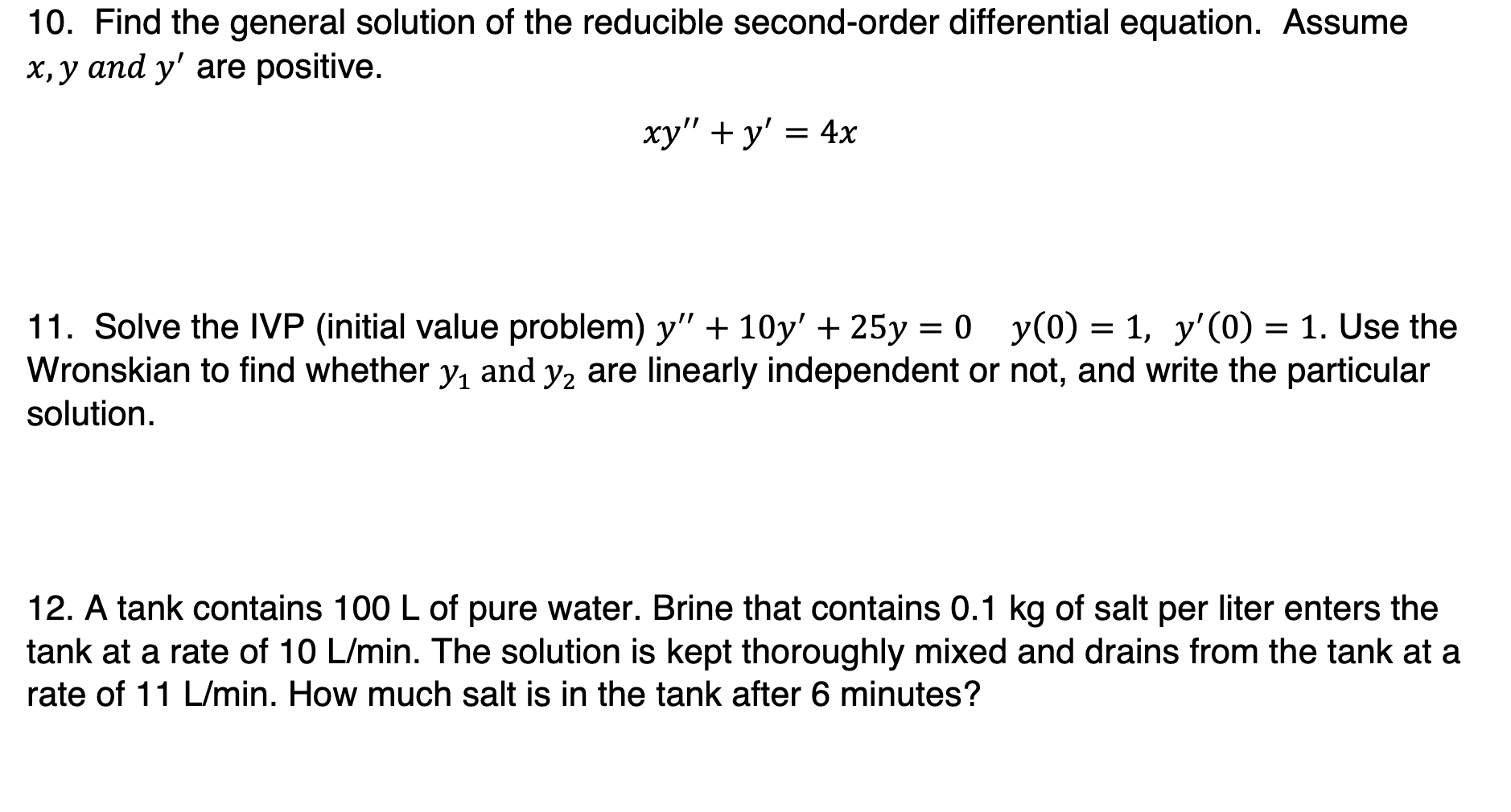 Solved 10. Find the general solution of the reducible | Chegg.com
