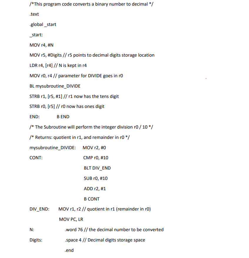 Please write the program to convert the binary no. | Chegg.com