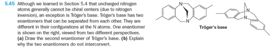 Solved A)Draw the second enantiomer of Troger's | Chegg.com