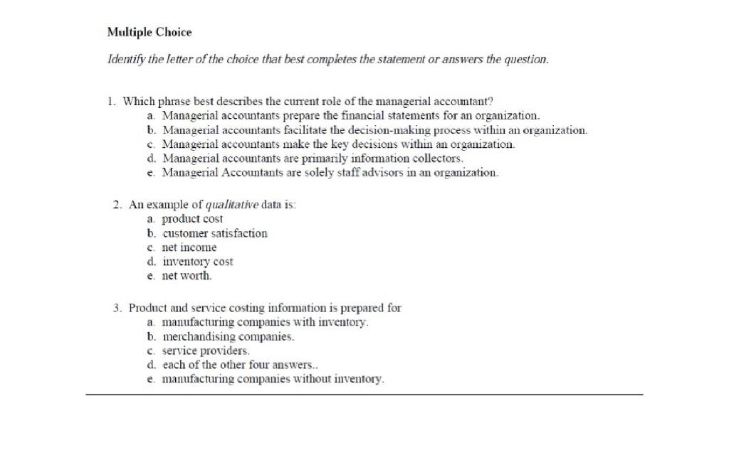 Solved Multiple Choice Identify the letter of the choice | Chegg.com