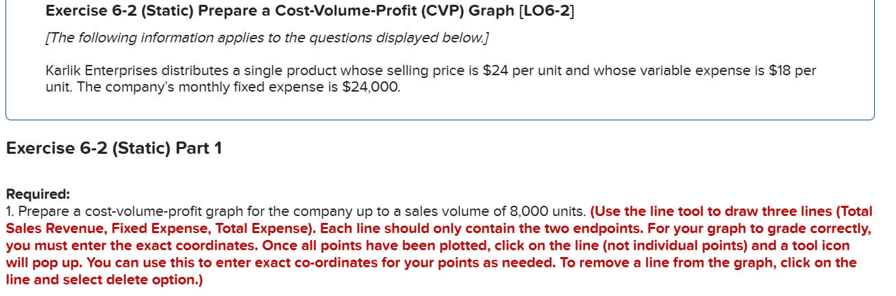 Solved Exercise 6-2 (Static) Prepare a Cost-Volume-Profit | Chegg.com
