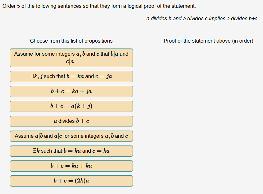 Solved Order 5 of the following sentences so that they form | Chegg.com