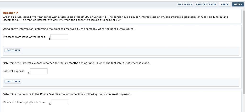 Solved FULL SCREEN PRINTER VERSION 4 BACK NEXT Question 6 | Chegg.com
