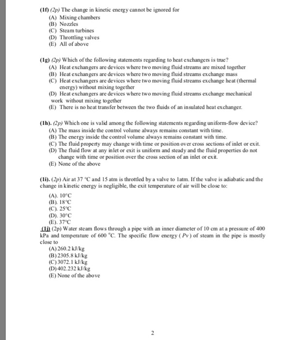 Solved L.Multiple choices questions (20 points) (1a) 2p) | Chegg.com