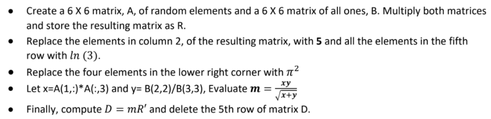 Solved Use Matlab to complete the following two tasks. Each | Chegg.com