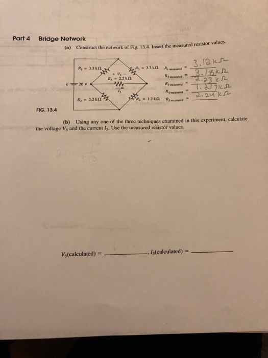 Solved Part 4 Bridge Network Construct the network of fig | Chegg.com