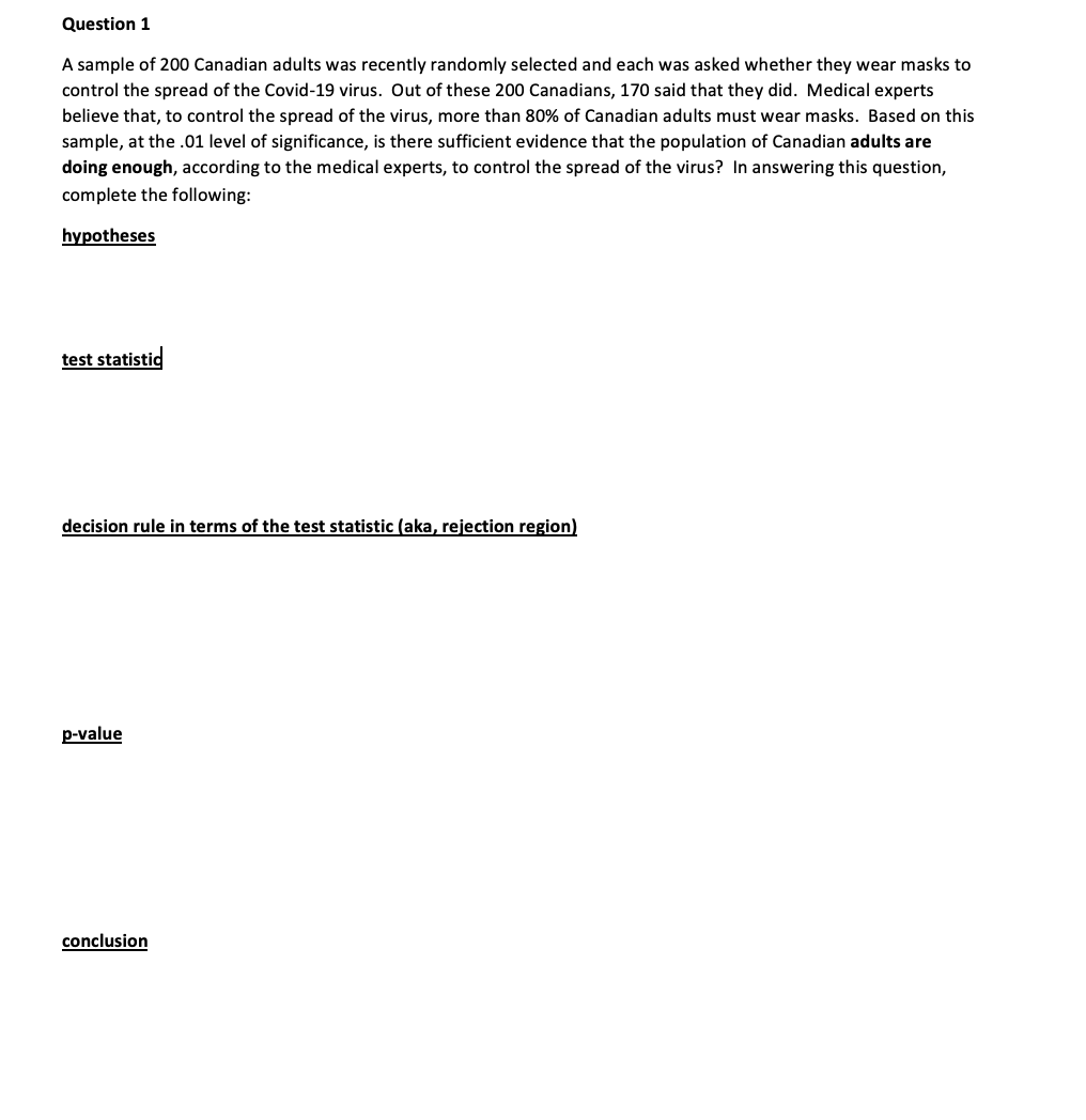 Solved A sample of 200 Canadian adults was recently randomly | Chegg.com