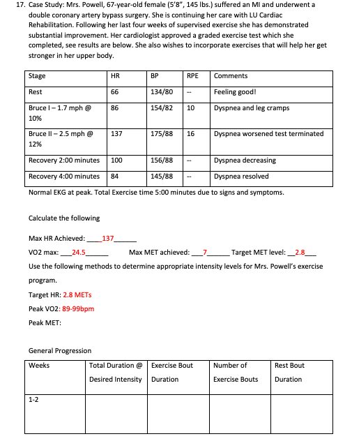 17. Case Study: Mrs. Powell, 67-year-old female | Chegg.com