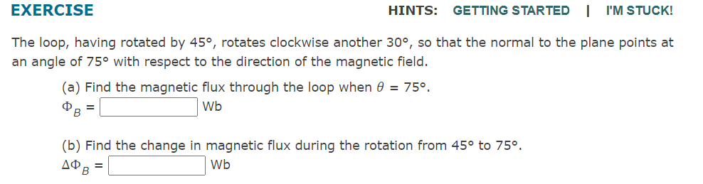 Solved The loop, having rotated by 45∘, rotates clockwise | Chegg.com