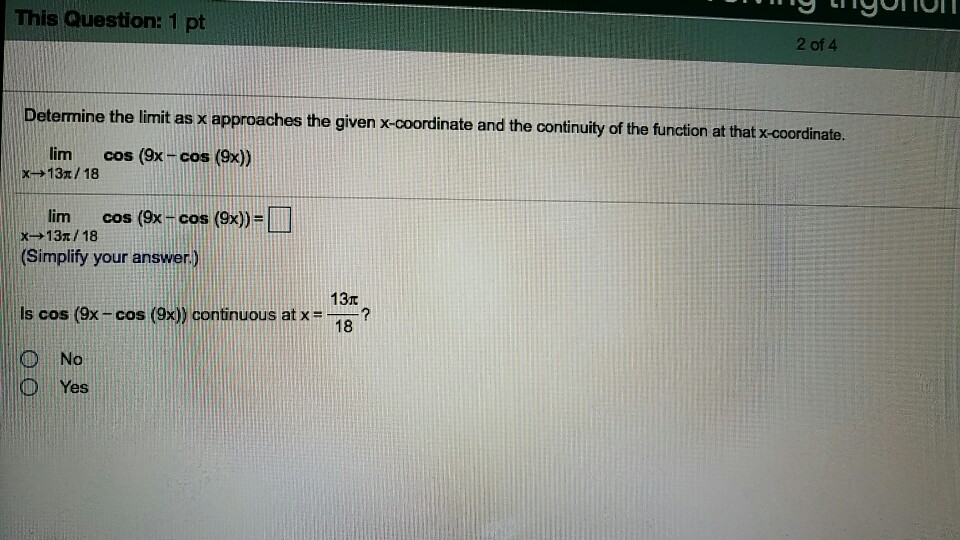 Solved Find the following limit. Is the function continuous | Chegg.com