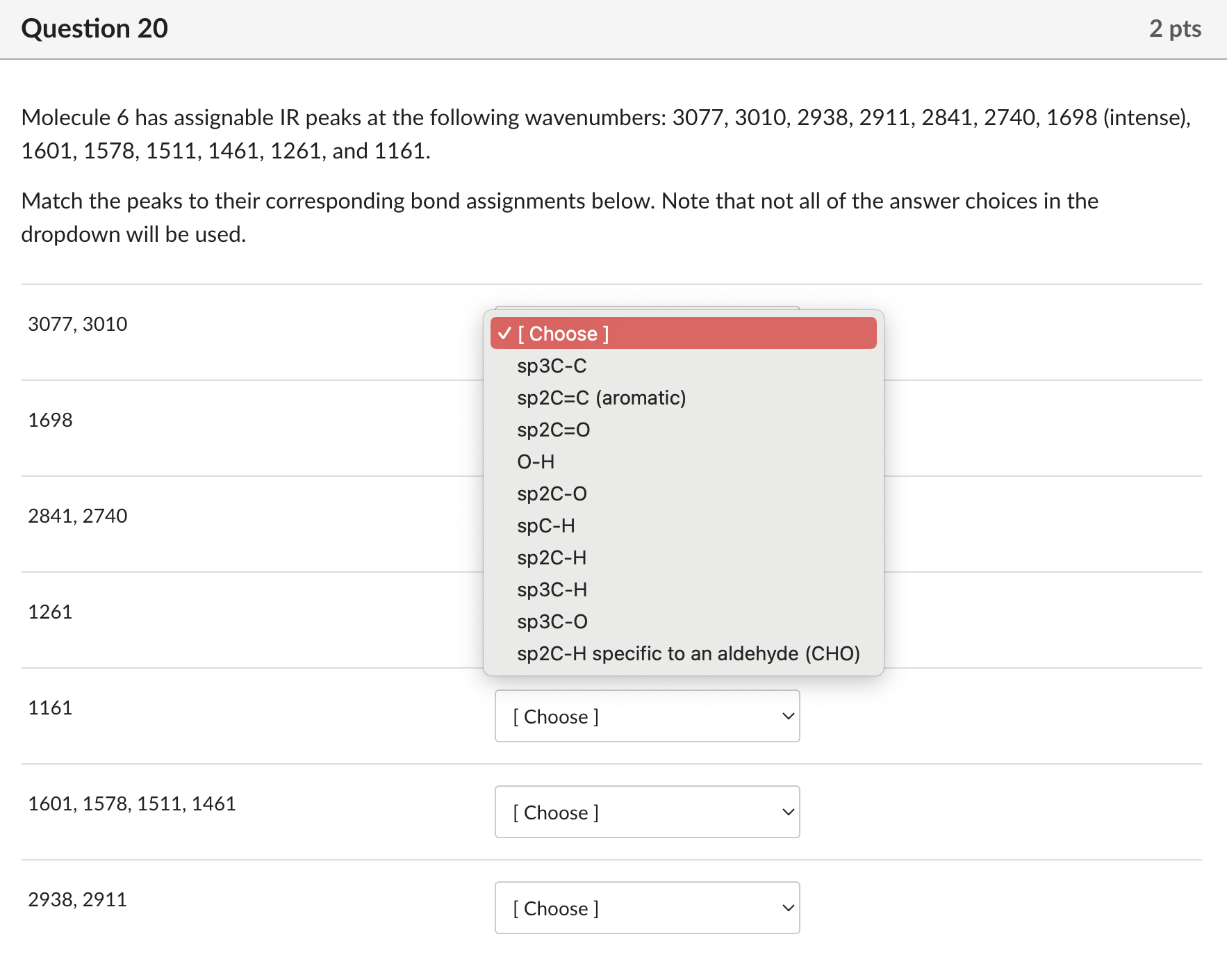 Solved Molecule 6 has assignable IR peaks at the following | Chegg.com