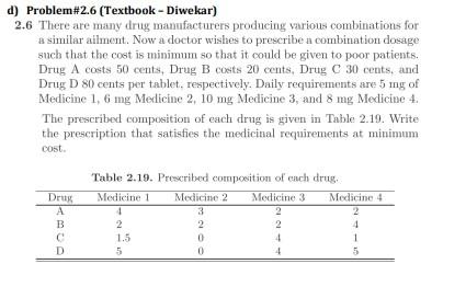 Solved III) Please formulate the following Linear | Chegg.com