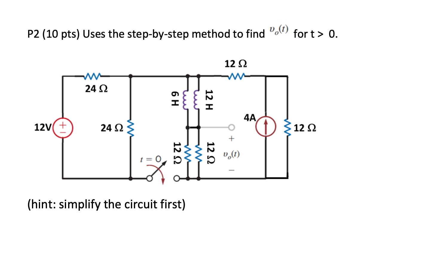Solved P2 (10 ﻿pts) ﻿Uses the step-by-step method to find | Chegg.com