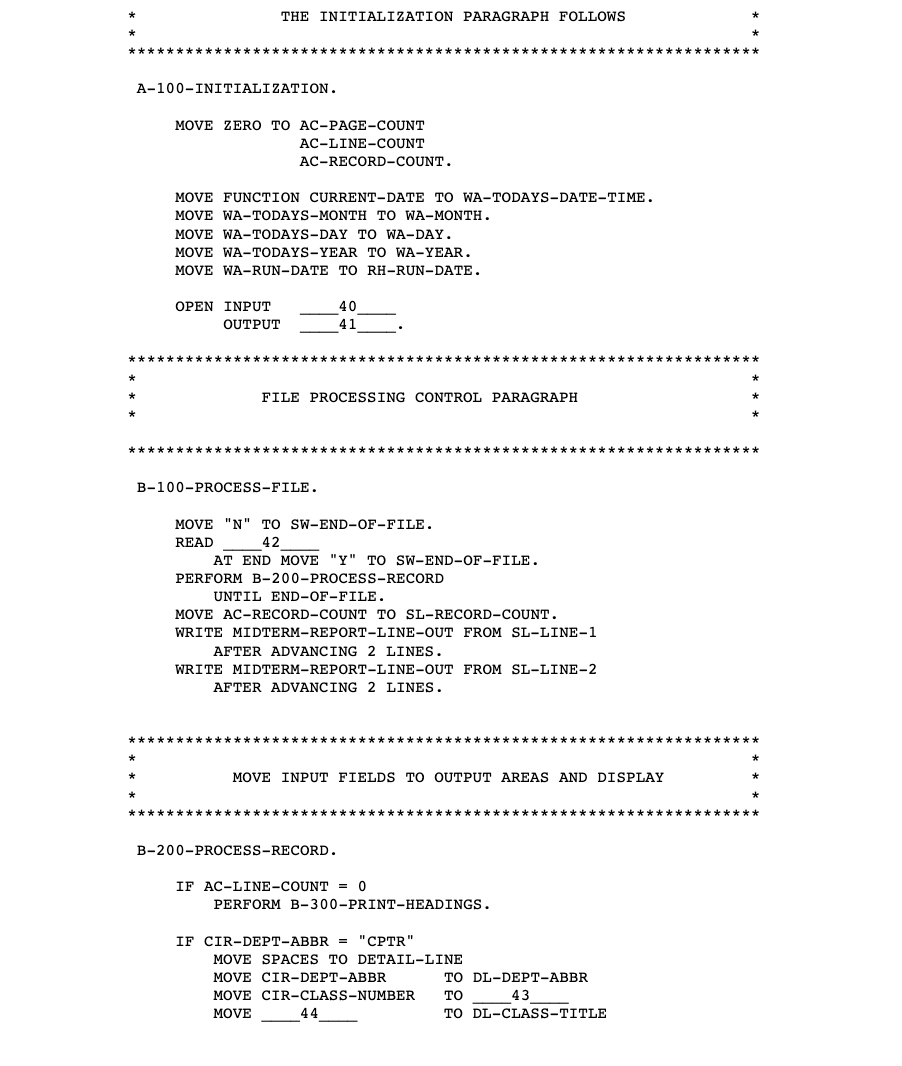 IDENTIFICATION DIVISION. AUTHOR. 1⋅ INSTALLATION. | Chegg.com