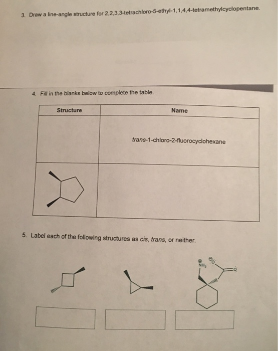 Solved 3. Draw a line-angle structure for | Chegg.com