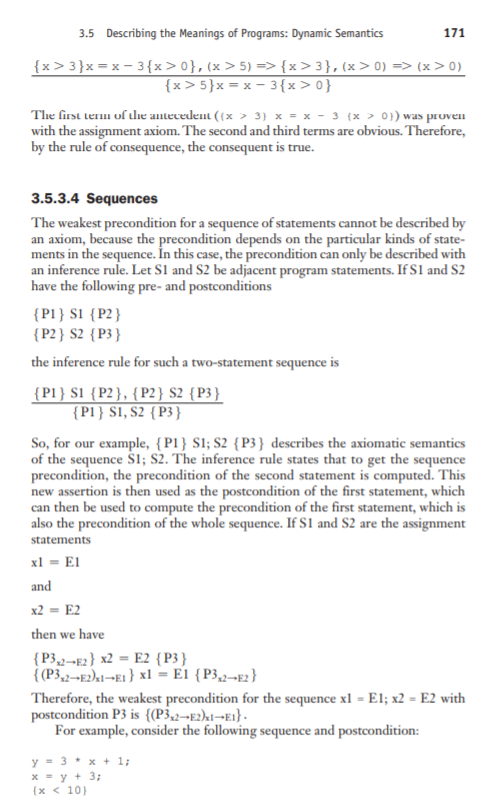 3.5 Describing the Meanings of Programs: Dynamic | Chegg.com