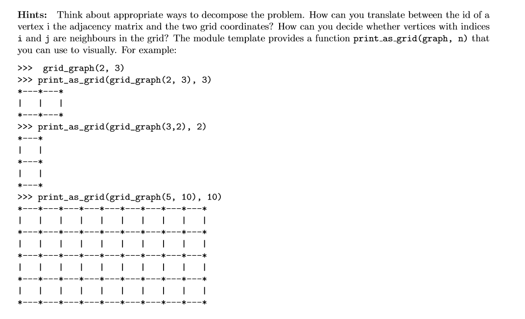 Solved Task 3: Grid Graphs and Mazes Part A - Generating | Chegg.com