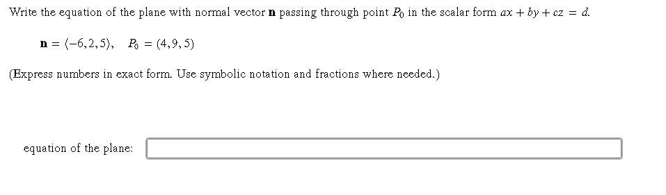 Solved Write the equation of the plane with normal vector n | Chegg.com