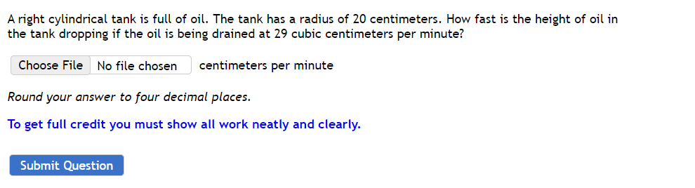 Solved A right cylindrical tank is full of oil. The tank has | Chegg.com