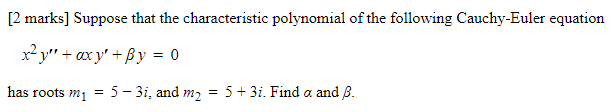 Solved [2 marks] Suppose that the characteristic polynomial | Chegg.com