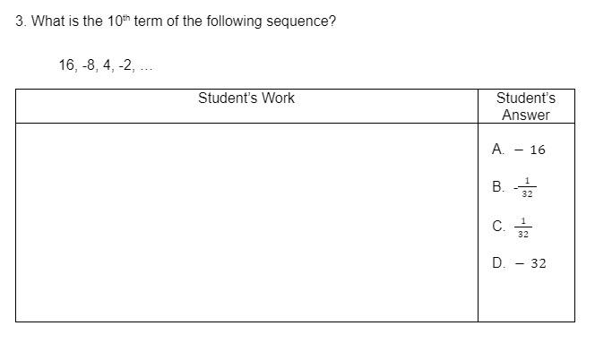Solved 3. What is the 10th term of the following sequence? | Chegg.com